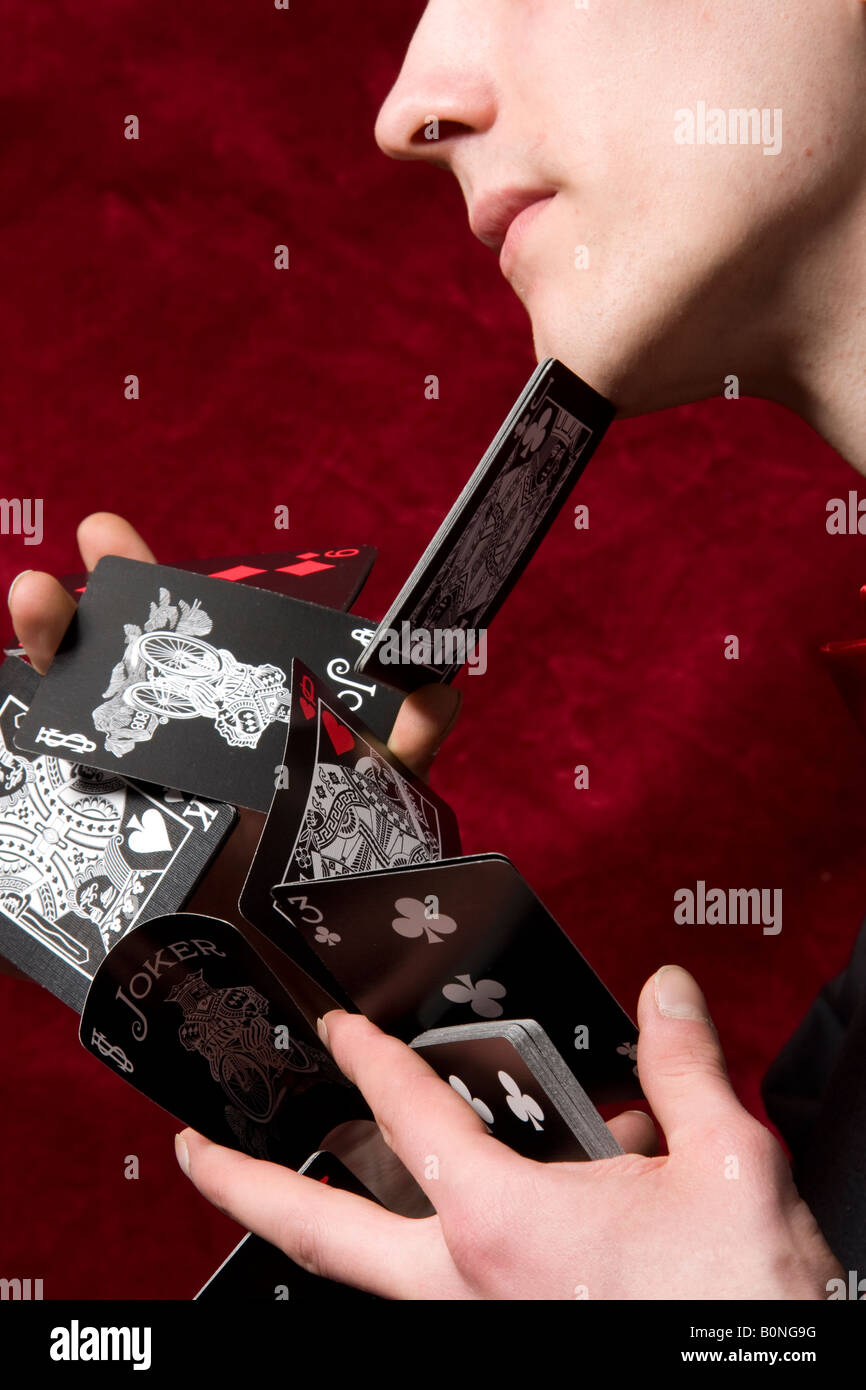 Magician doing tricks hi-res stock photography and images - Alamy