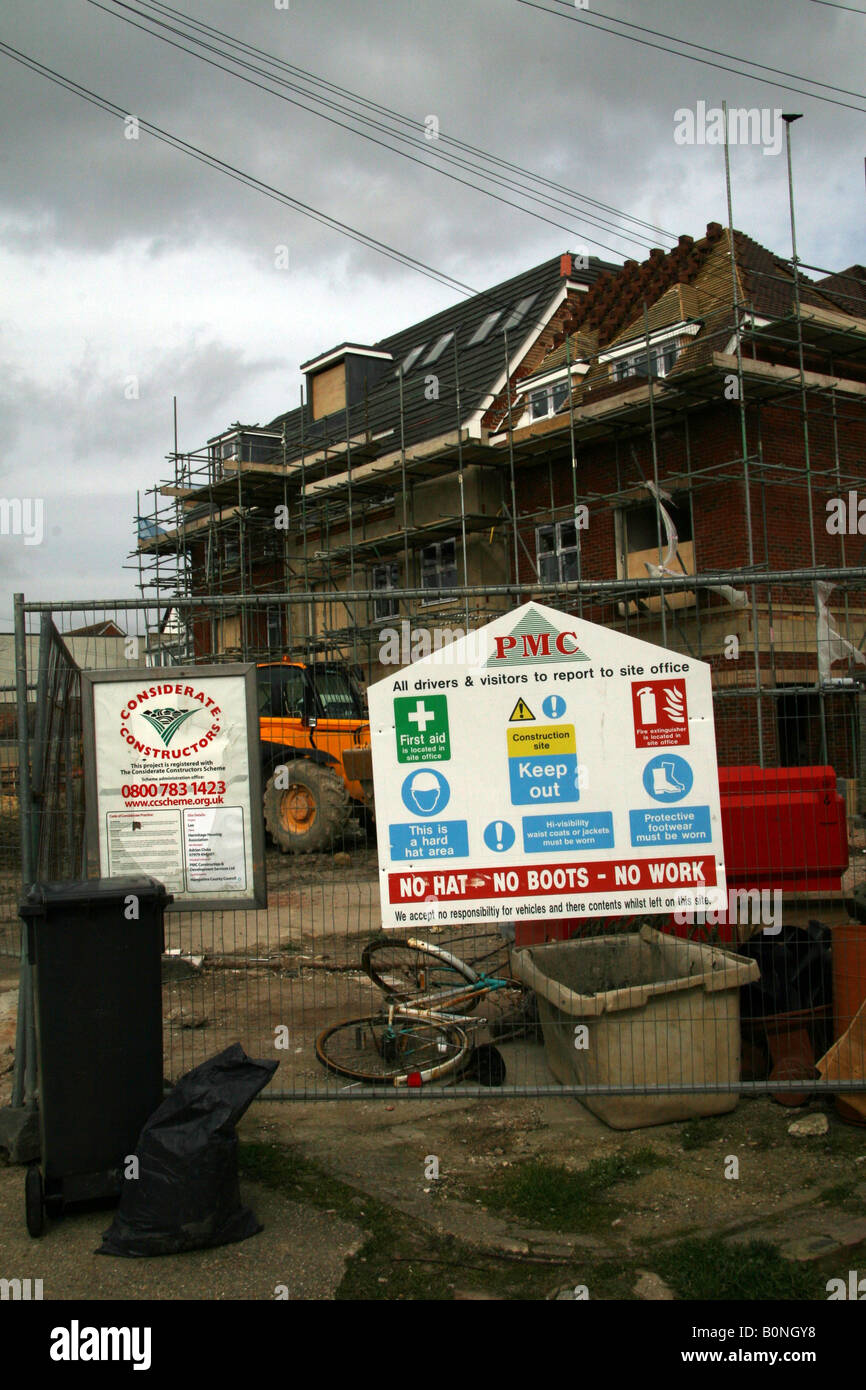 Notices and signs on a building site in Lee on Solent Stock Photo - Alamy