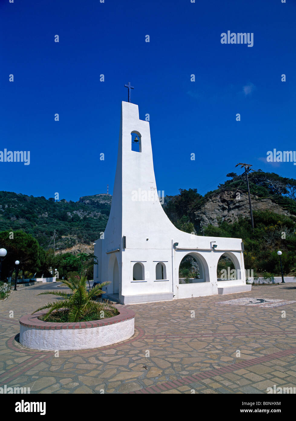 Samos Greece Potami Agios Nikolaos Church Exterior Stock Photo - Alamy