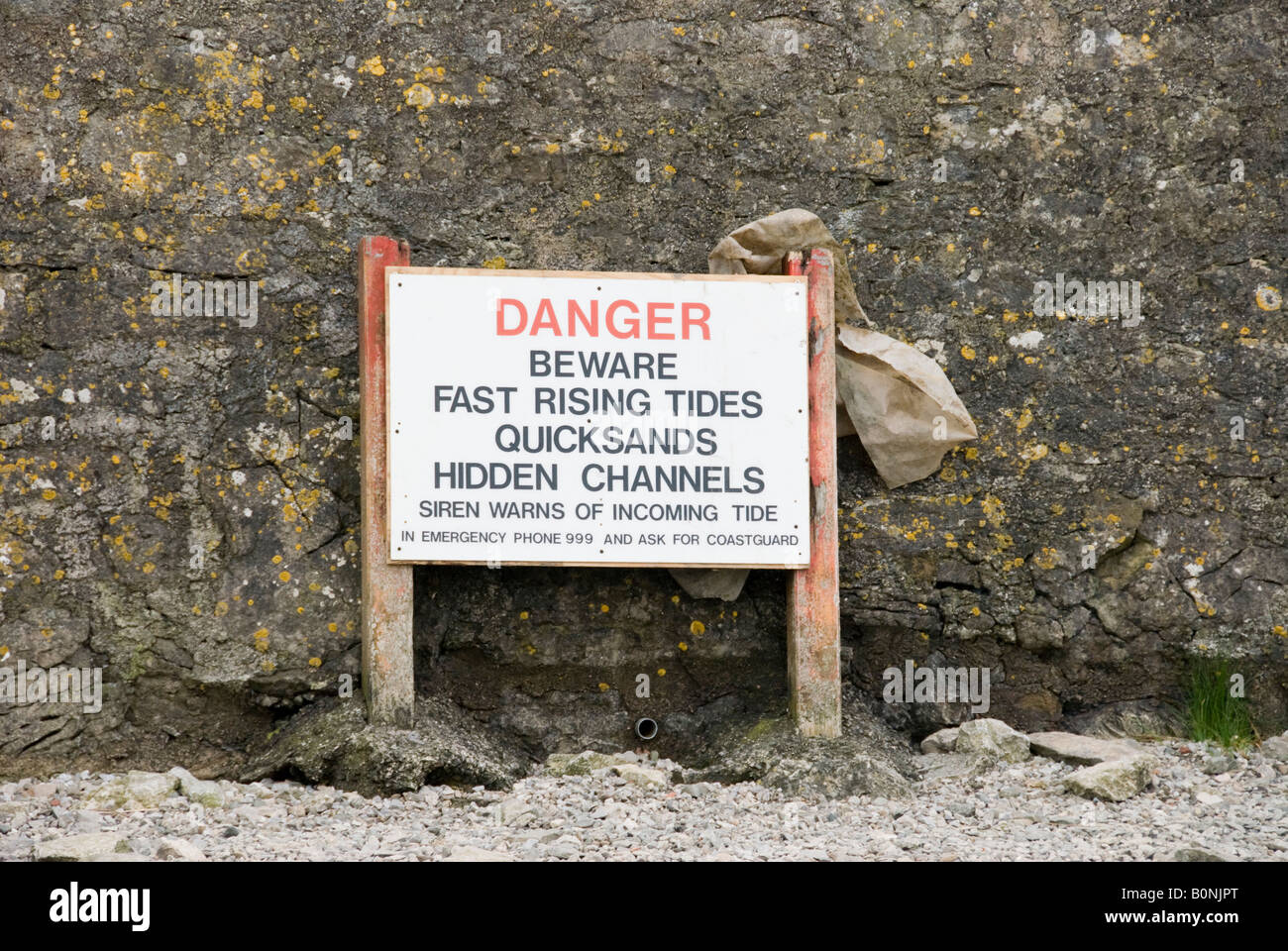 Coastguard danger sign hi-res stock photography and images - Alamy