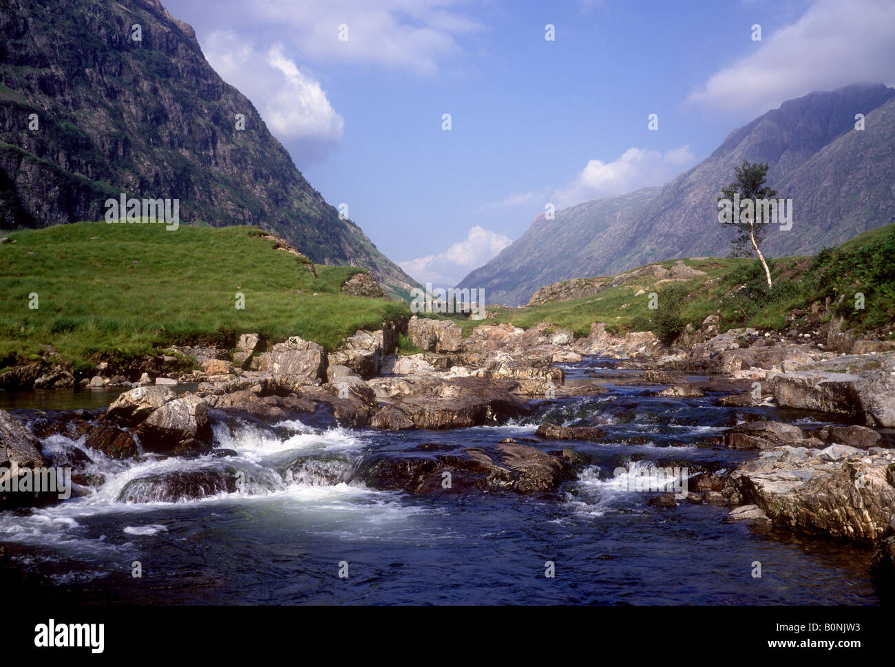 Waterfall on the River Coe in Glen Coe Stock Photo - Alamy