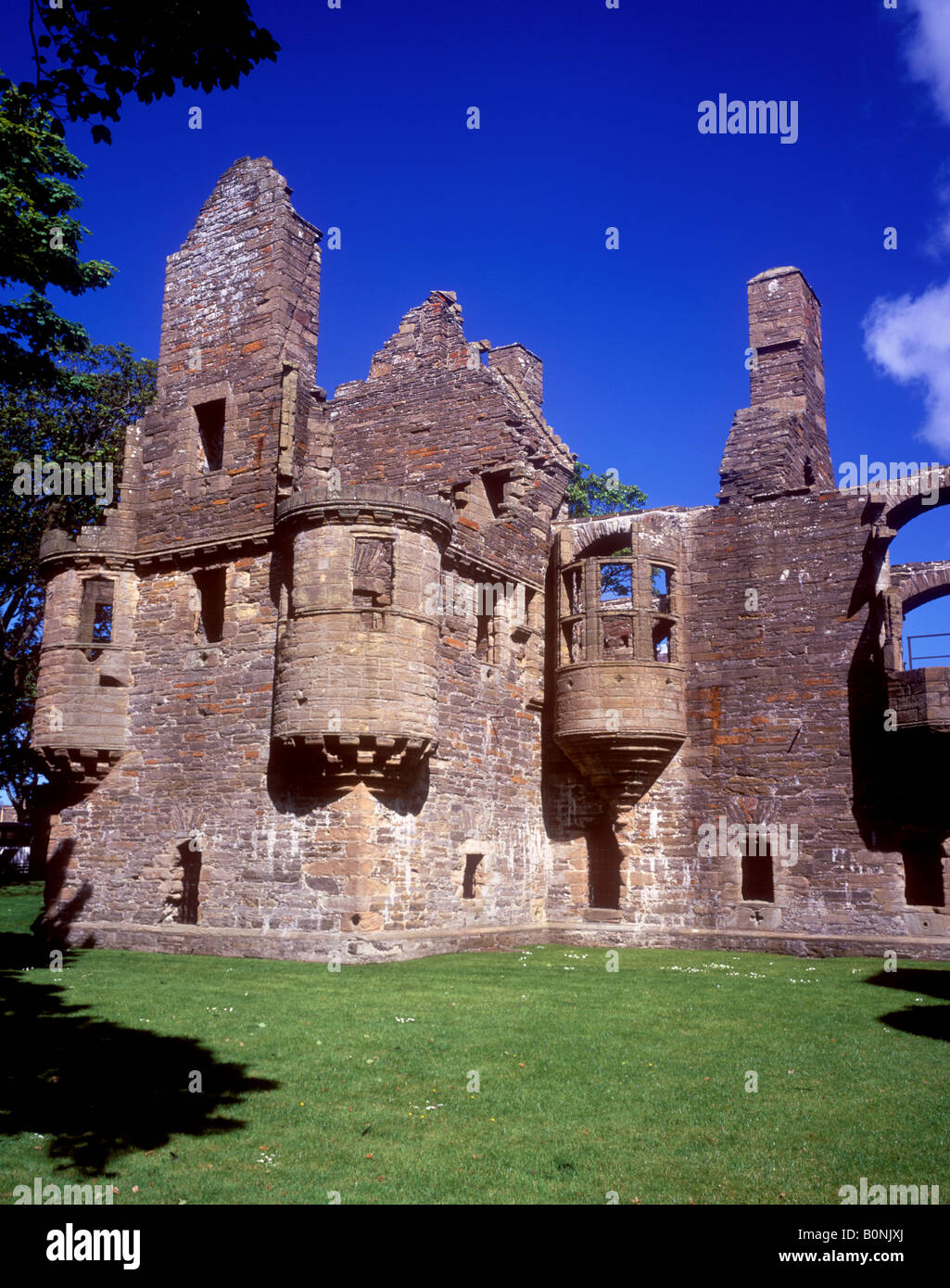 The ruins of Earl Patrick's Palace (1607) in Kirkwall, the Orkney ...