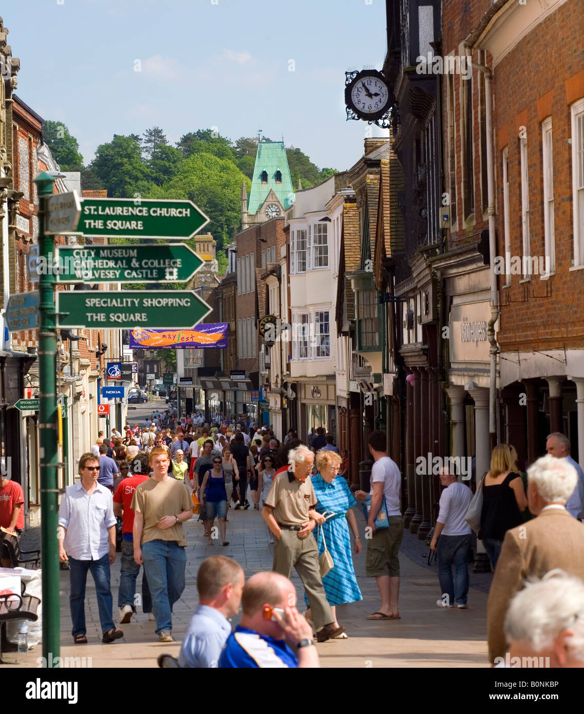 Winchester Town centre in Hampshire UK Stock Photo - Alamy