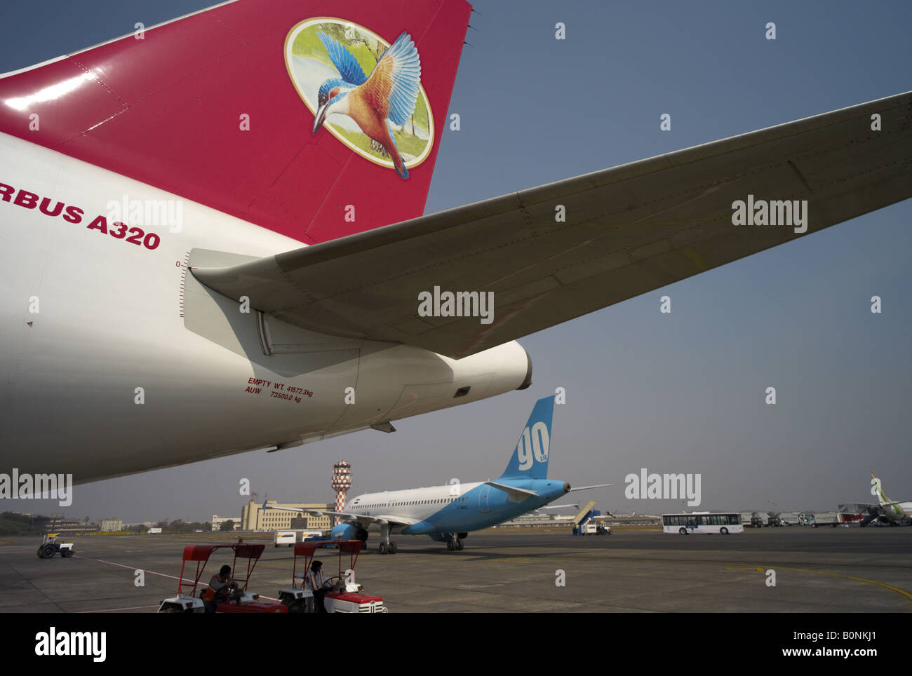 Airplane tail runway Stock Photo - Alamy