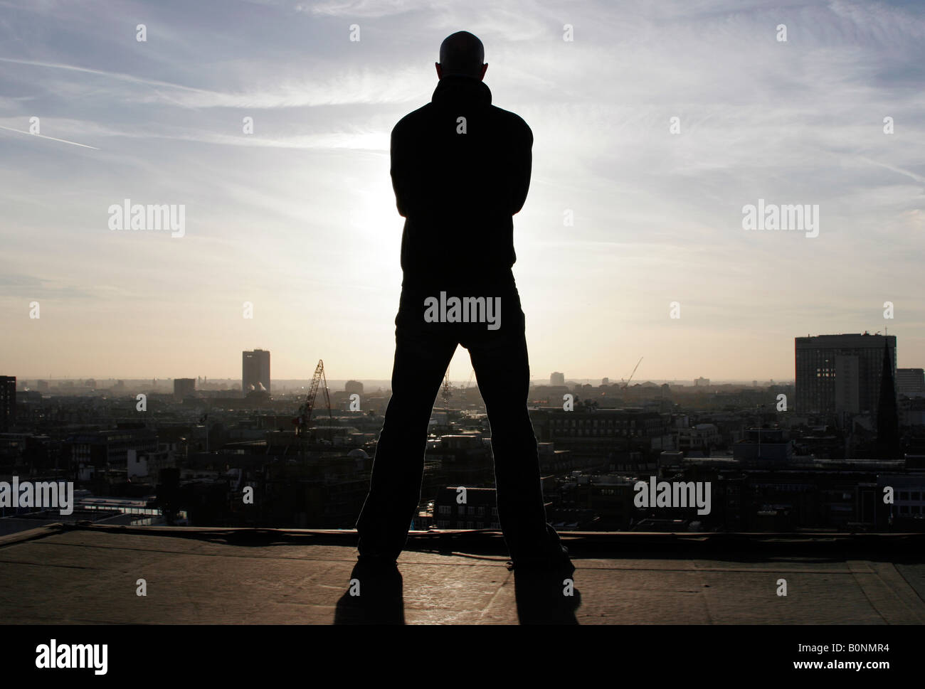 Man on roof london hi-res stock photography and images - Alamy