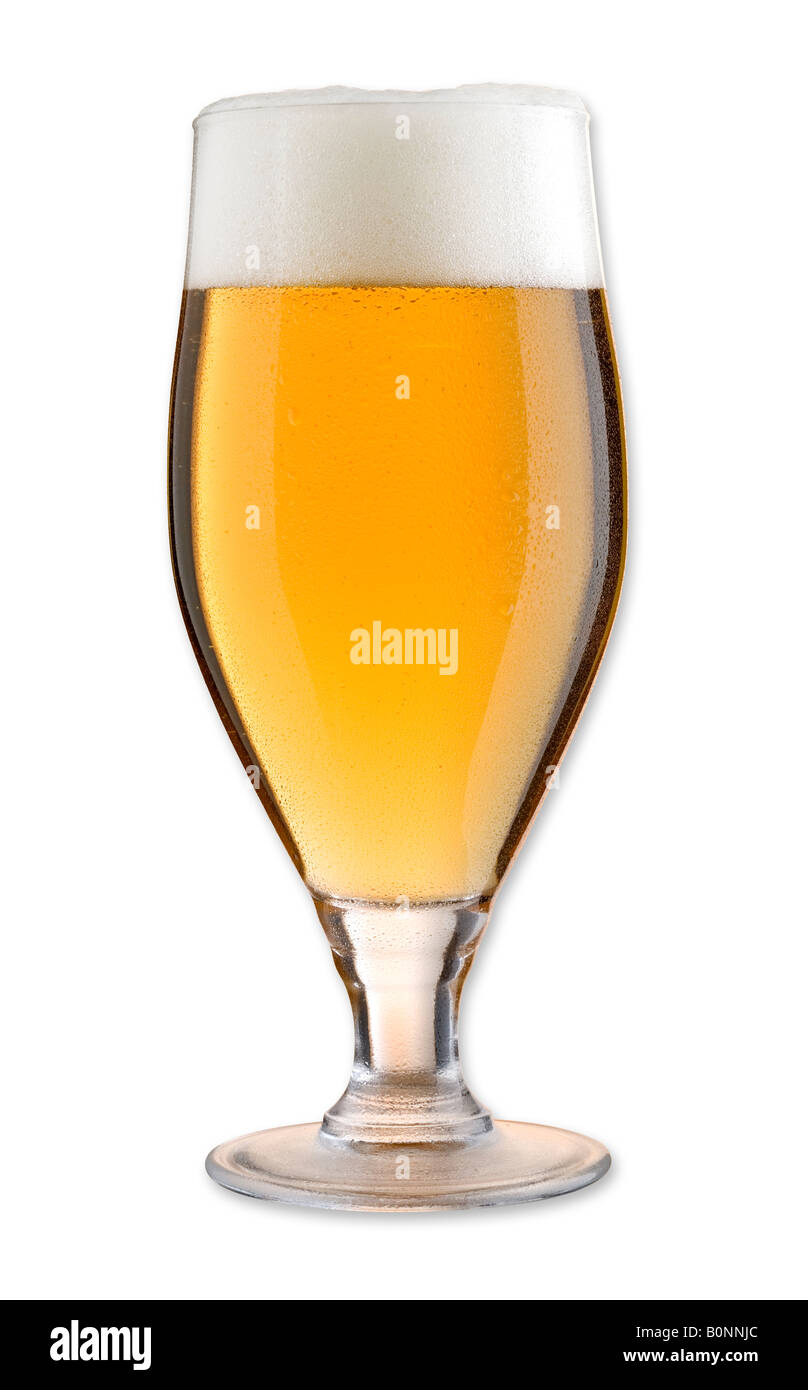 glass of continental beer Stock Photo - Alamy