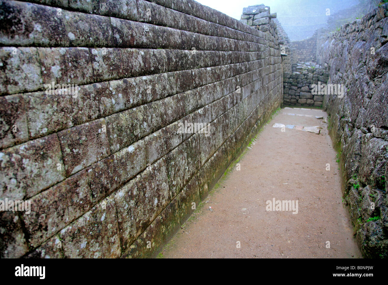 Machu Picchu Stonework detail Alleyway Urubamba river Valley Lost City ...