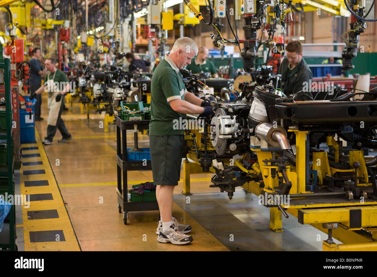Land Rover Discovery assembly line at the Land Rover Solihull Plant in ...