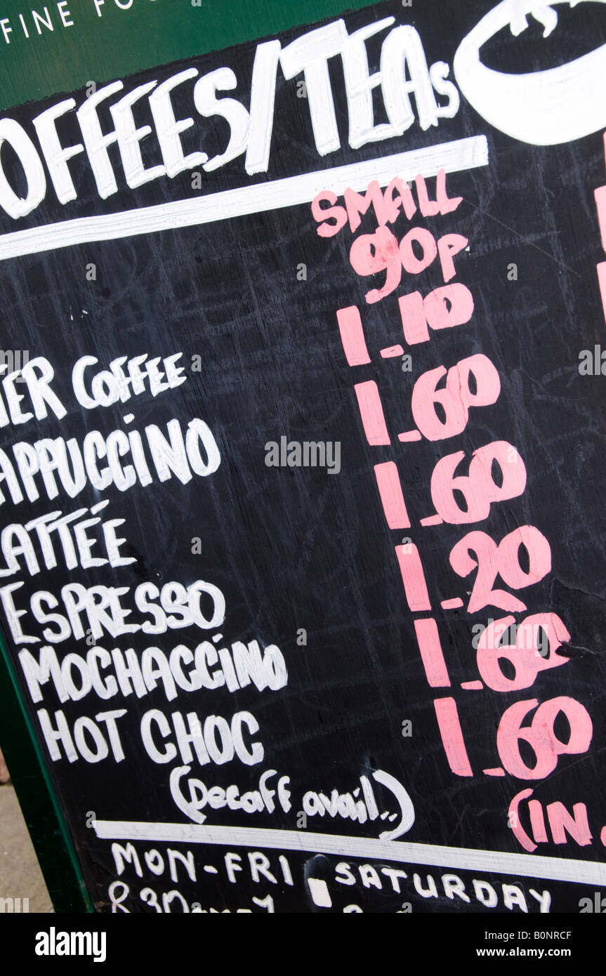Menu At Cafe London England Stock Photo Alamy menu-at-cafe-london-england-stock-photo-alamy