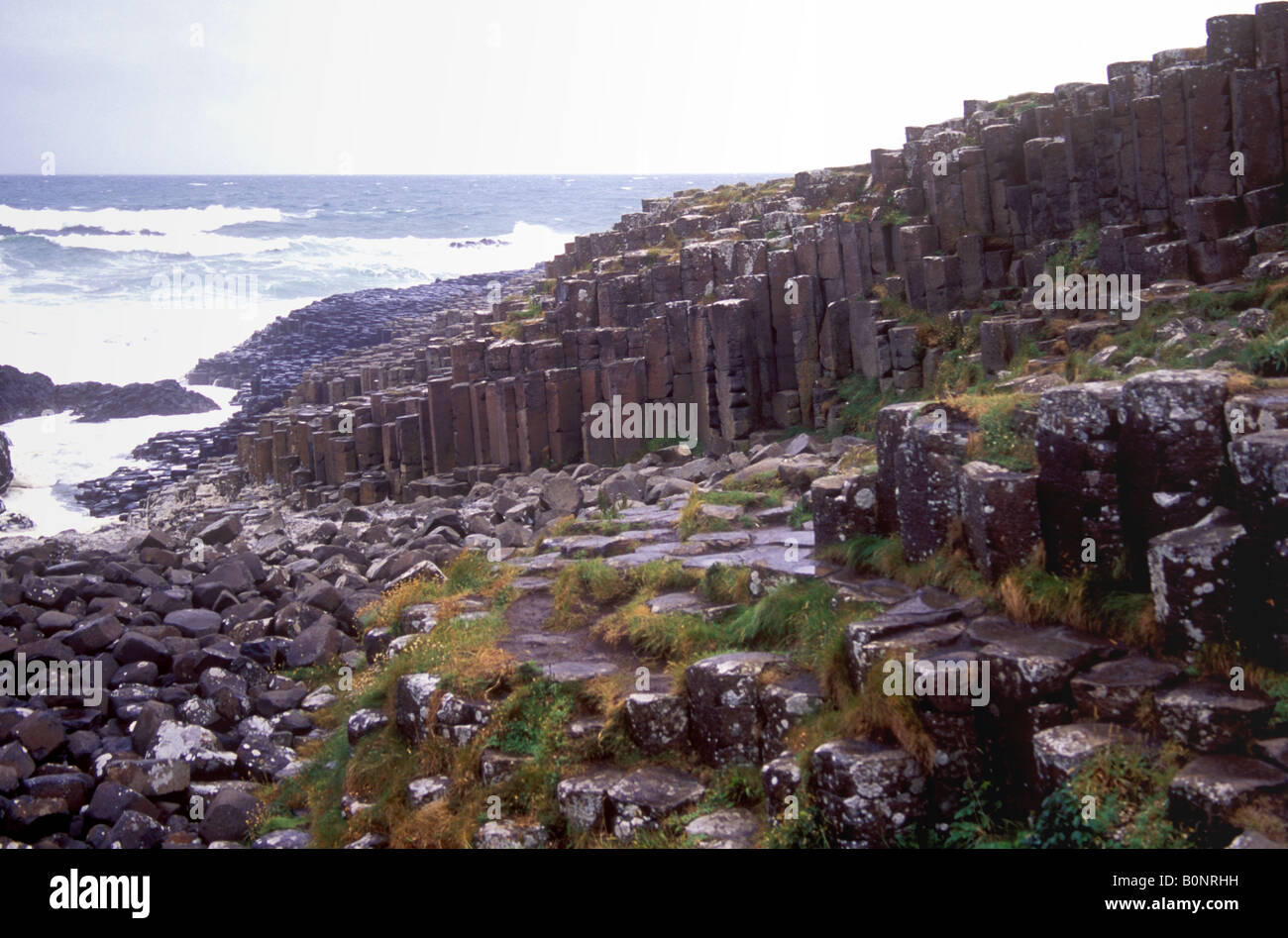 The Giants Causeway - The famous geological formation of polygonal ...