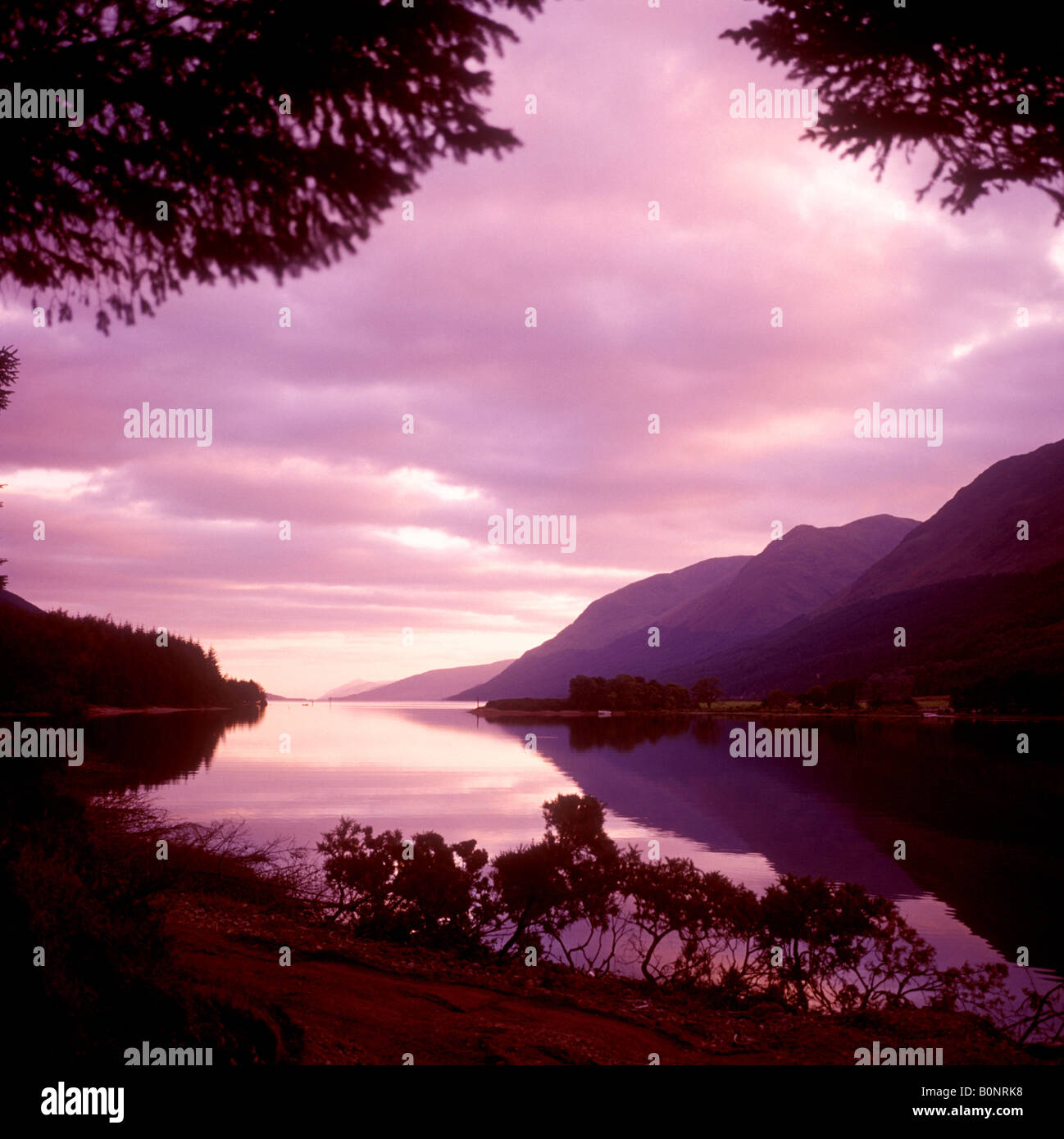 Loch Lochy at evening light Stock Photo - Alamy