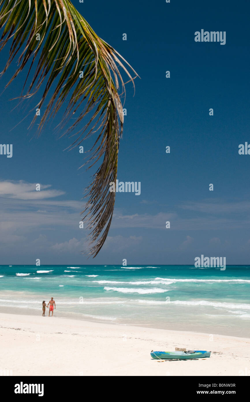 Beach at Tulum Mexico Stock Photo - Alamy