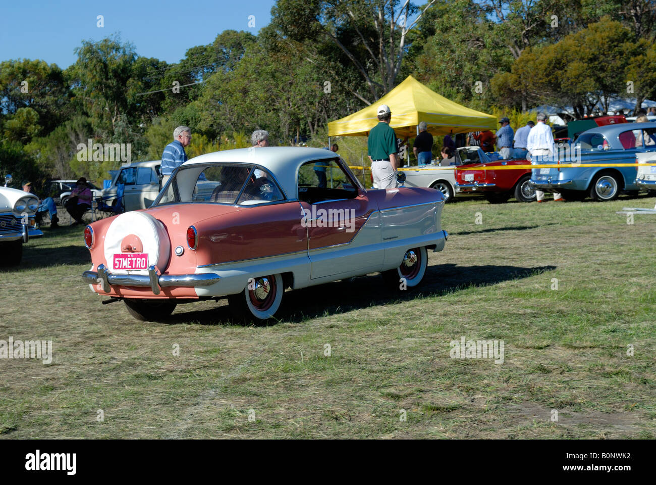 Left-hand drive 1957 Austin Nash Metropolitan at vintage car show Stock ...