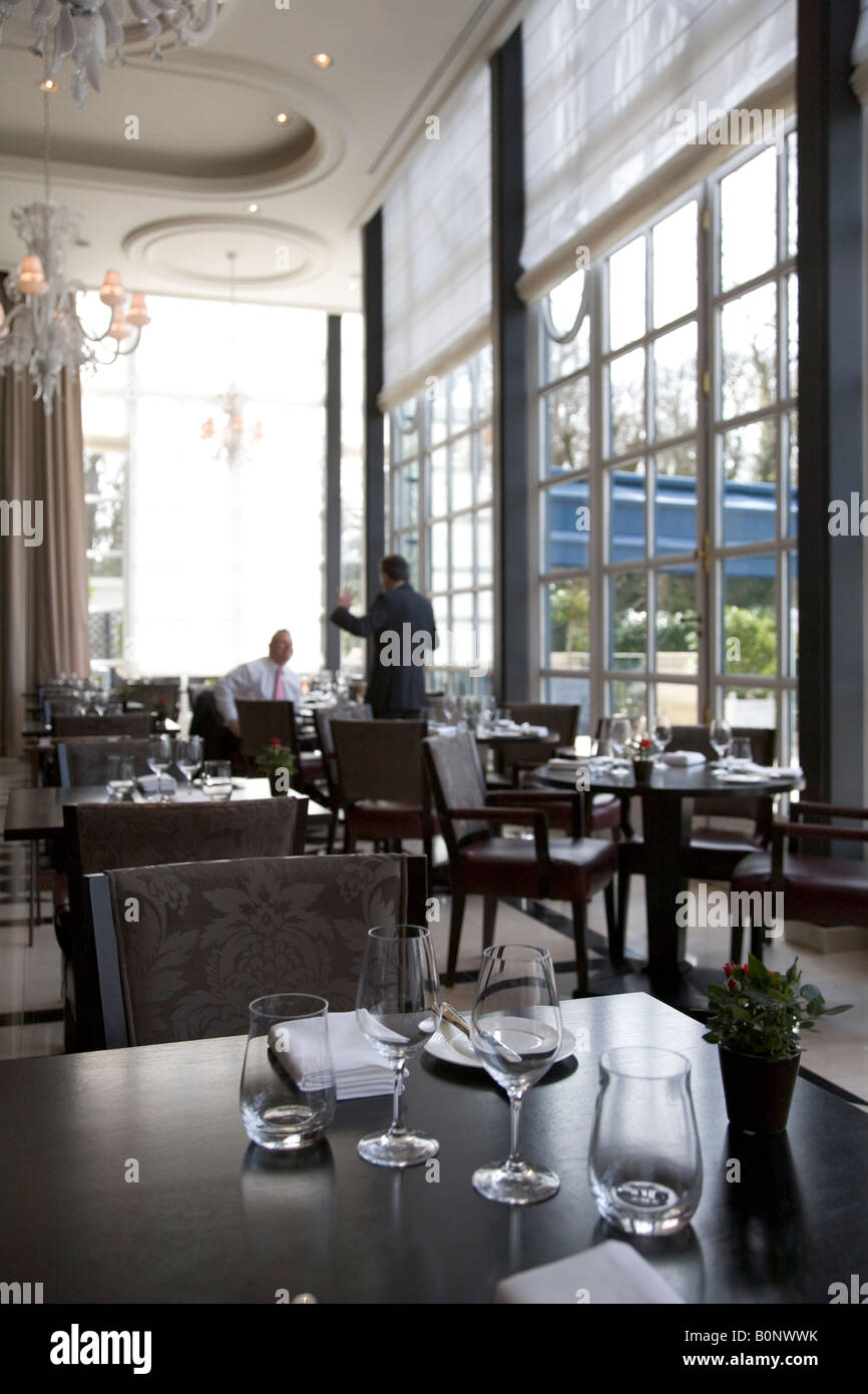 Preparations before the opening night of Gordon Ramsays new restaurant ...