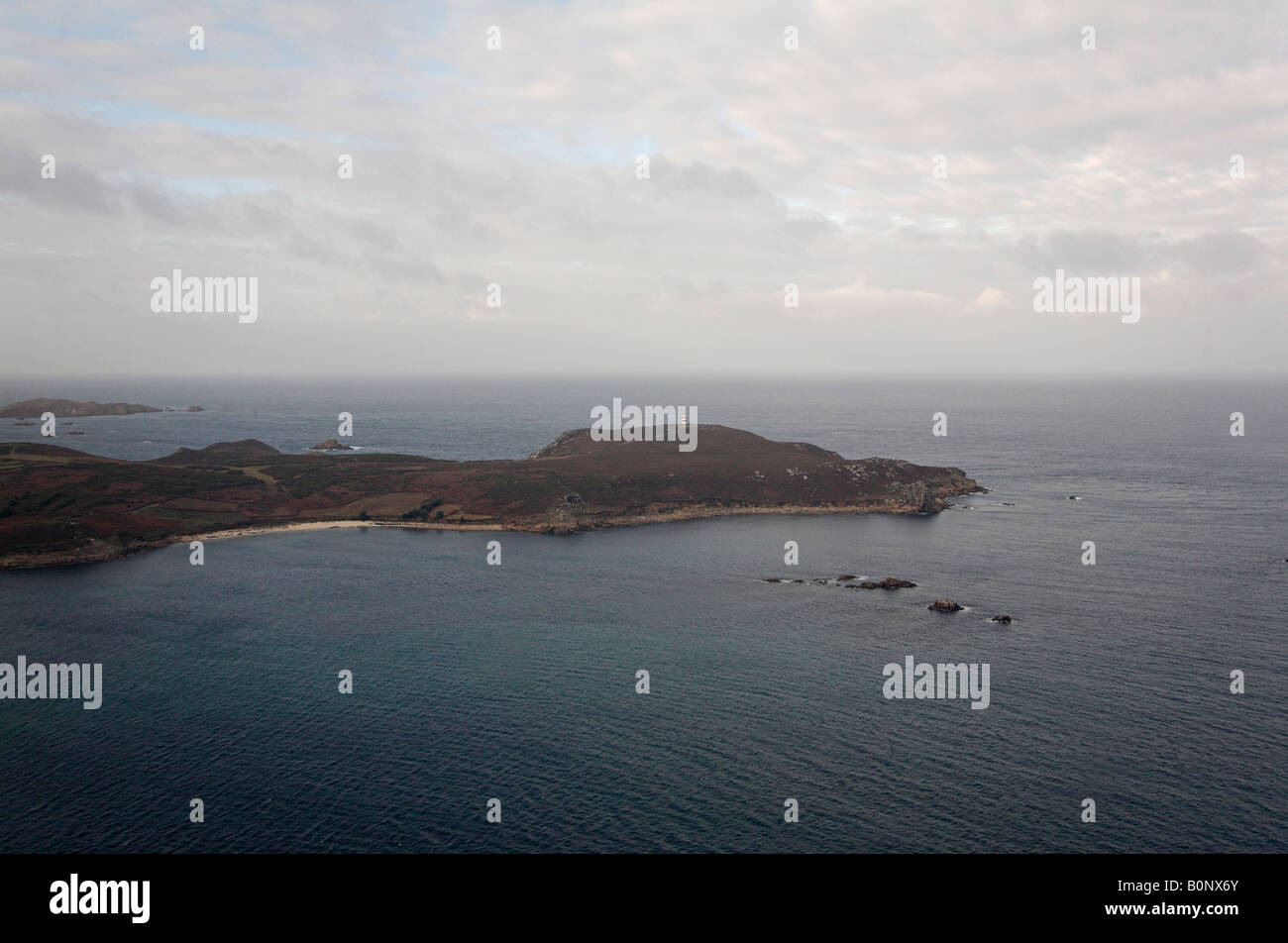 Aerial view St Martins Isles of Scilly UK Stock Photo - Alamy