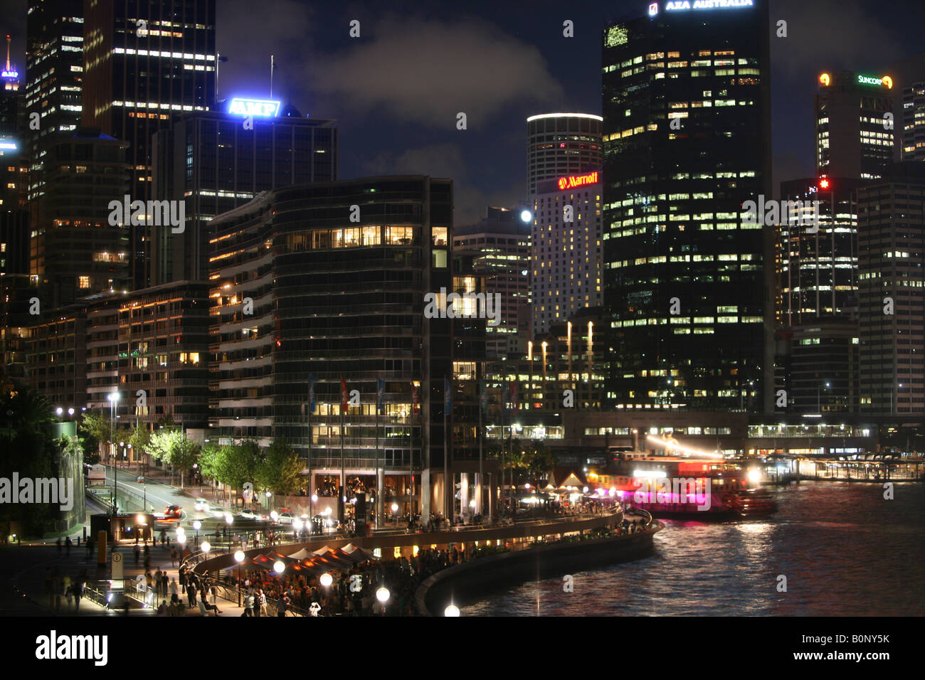 Circular Quay at night Sydney Cove Sydney New South Wales Australia ...