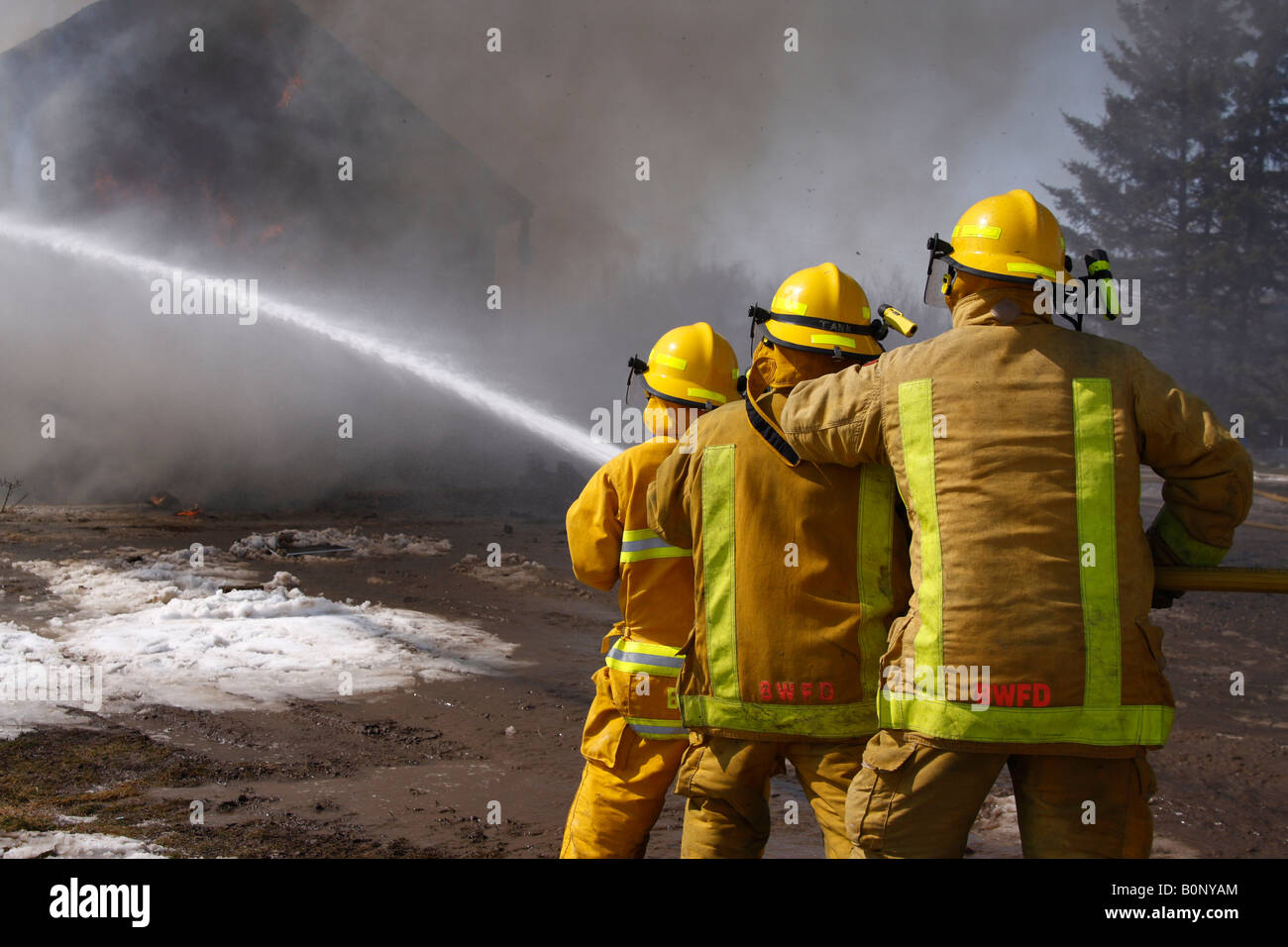 Nozzle crew at work Stock Photo - Alamy