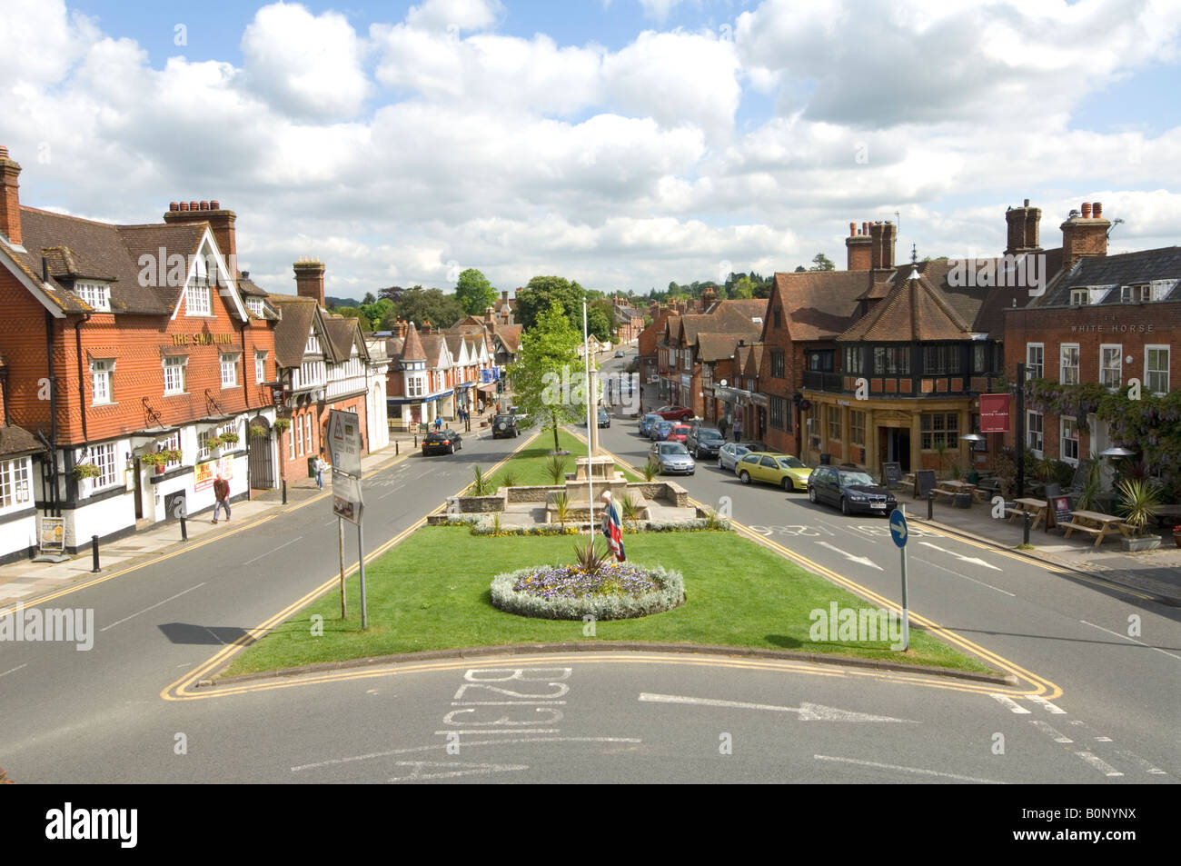 Haslemere High Street looking North, Surrey, UK Stock Photo - Alamy