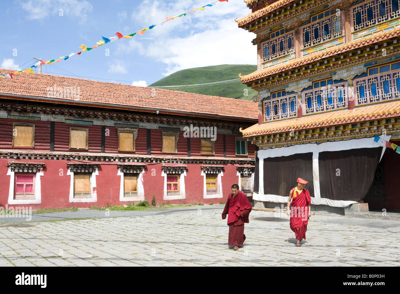 Two tibetan monks in hi-res stock photography and images - Alamy