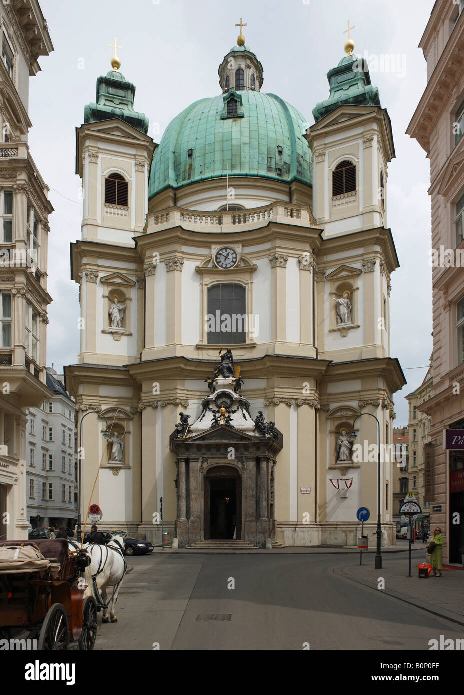 Wien, Peterskirche, Westfassade Stock Photo - Alamy