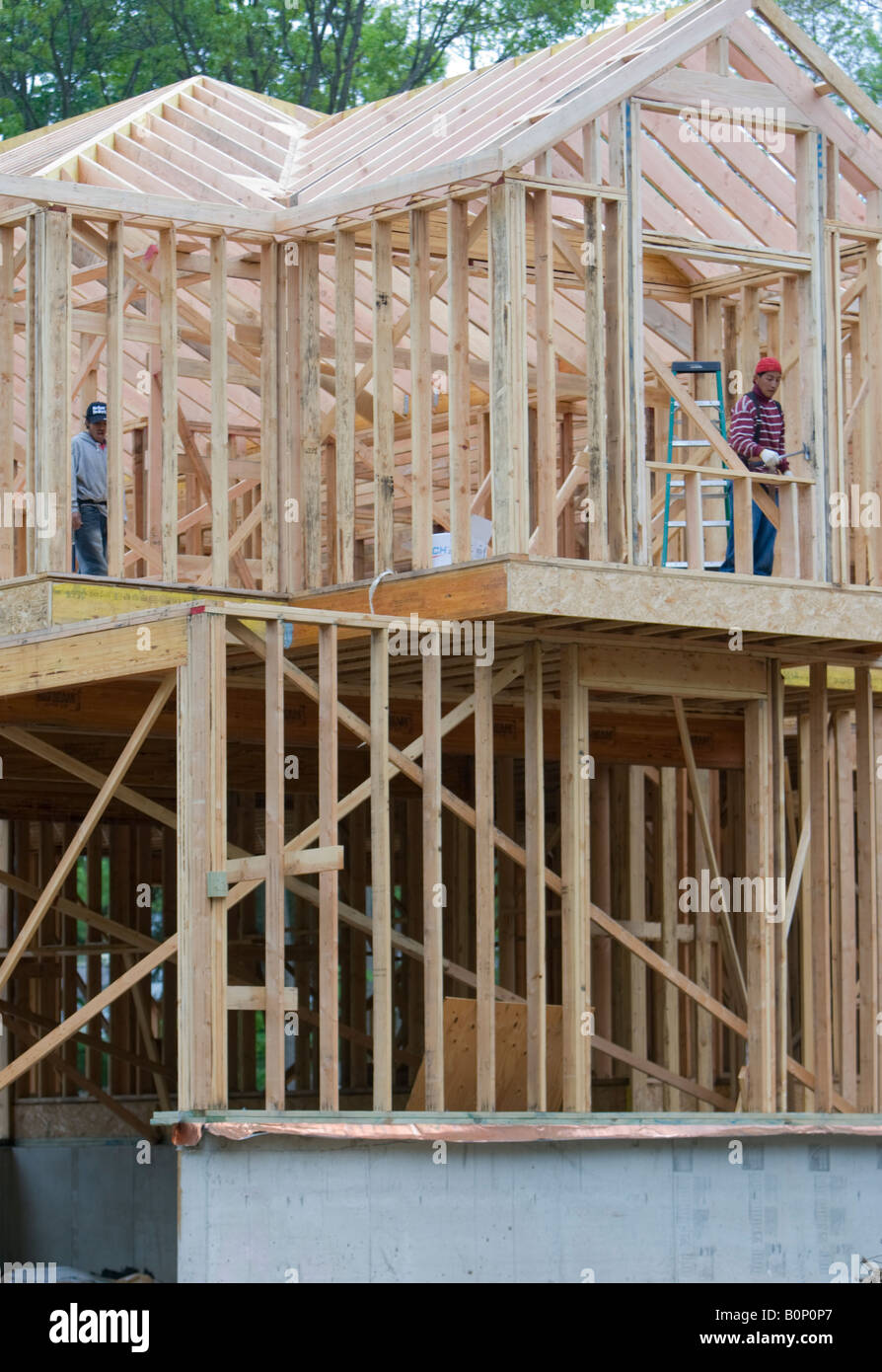 Luxury home being built Stock Photo - Alamy