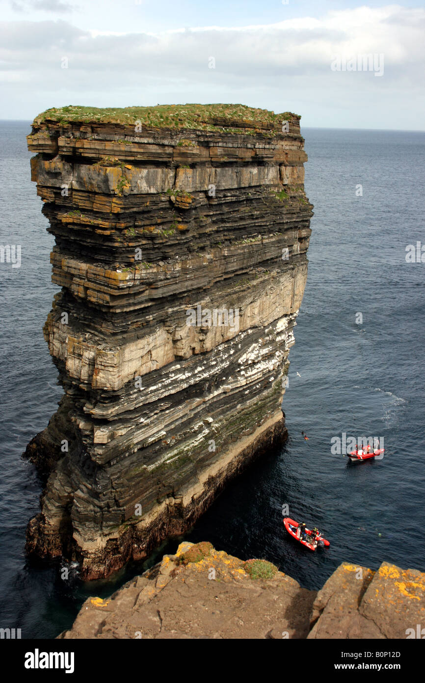 Dun Briste sea stack, Downpatrick Head, Ballycastle, County Mayo ...