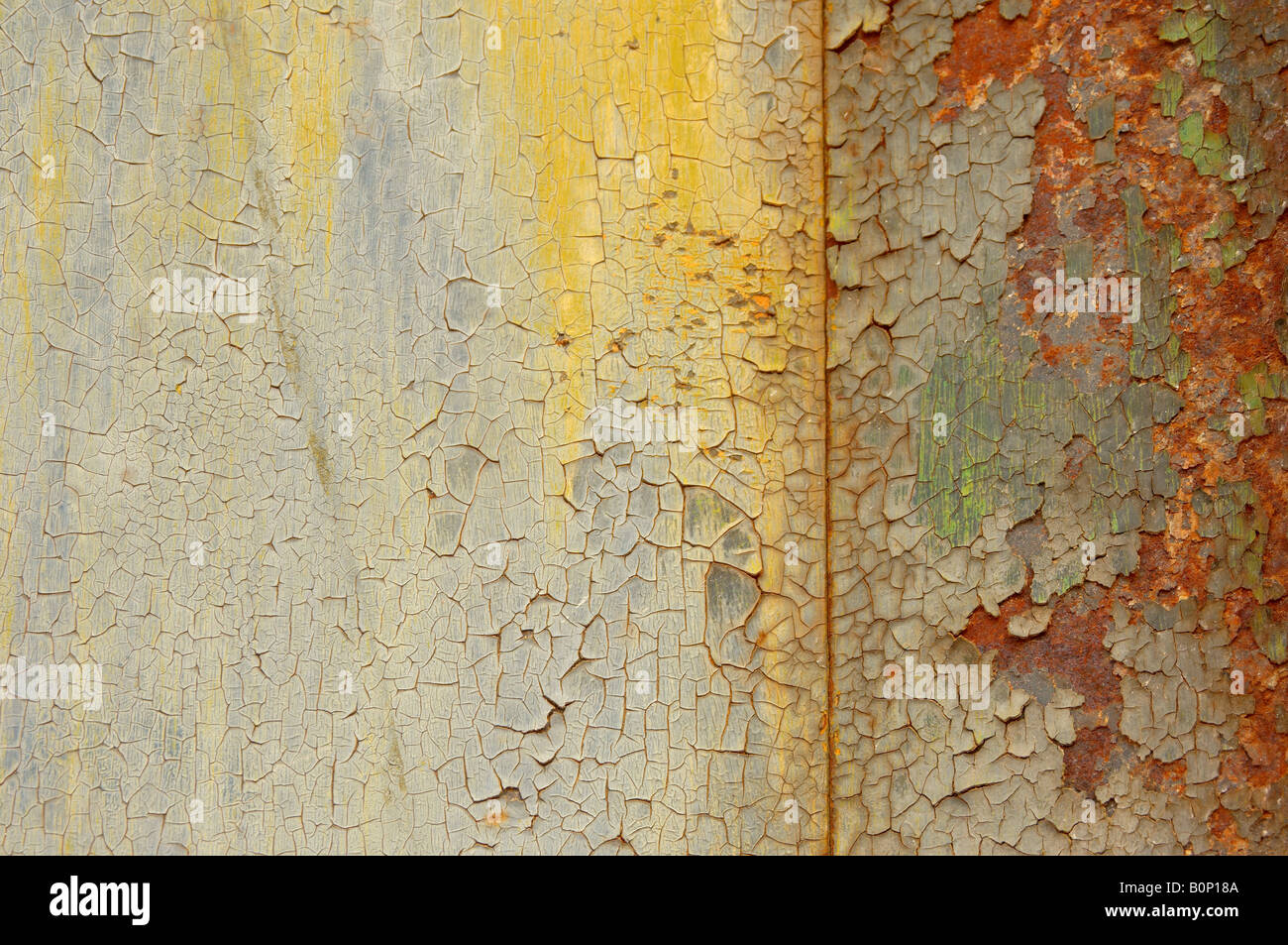 Peeling paint on an old rusty metal sheet Stock Photo - Alamy