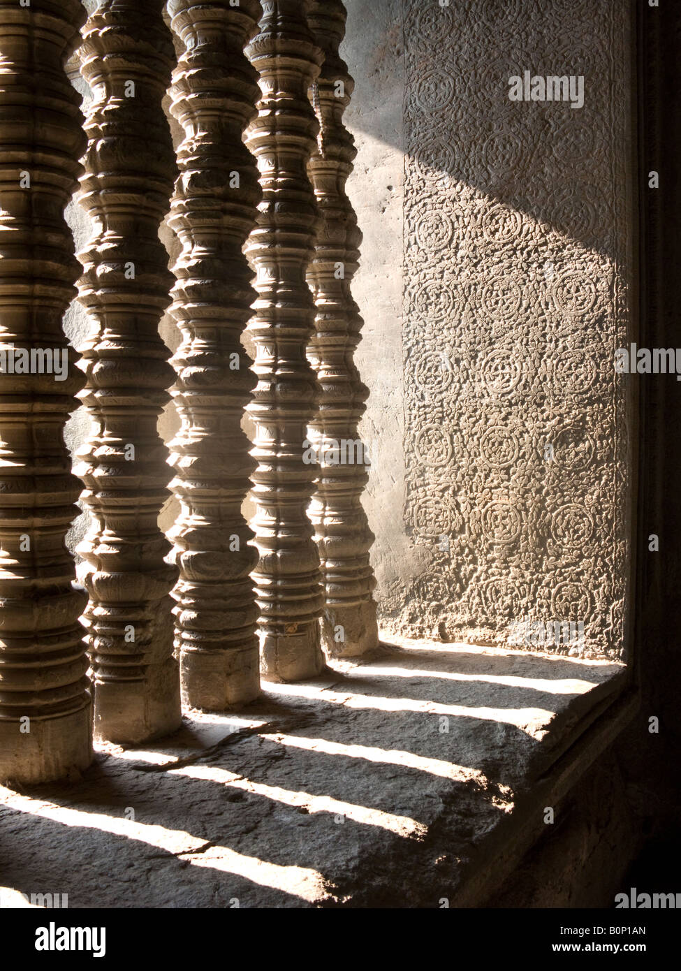 carved stone grille at Angkor Wat, Siam Reap, Cambodia Stock Photo - Alamy
