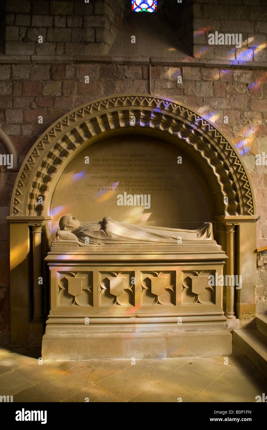 Memorial in Norham church for the Reverend Dr Gilly Stock Photo - Alamy