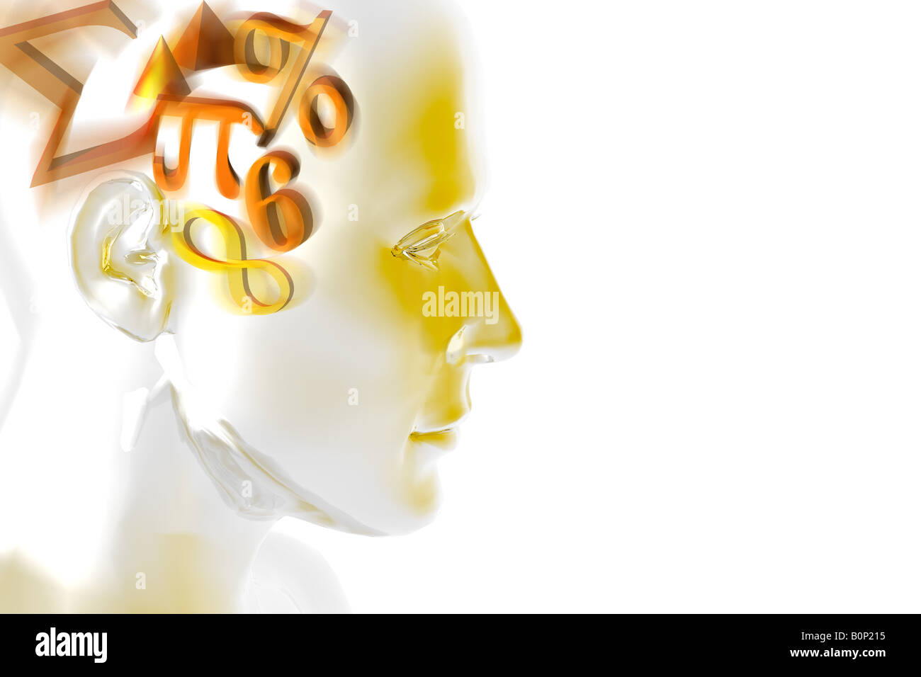 Man in the world of mathematics Stock Photo - Alamy