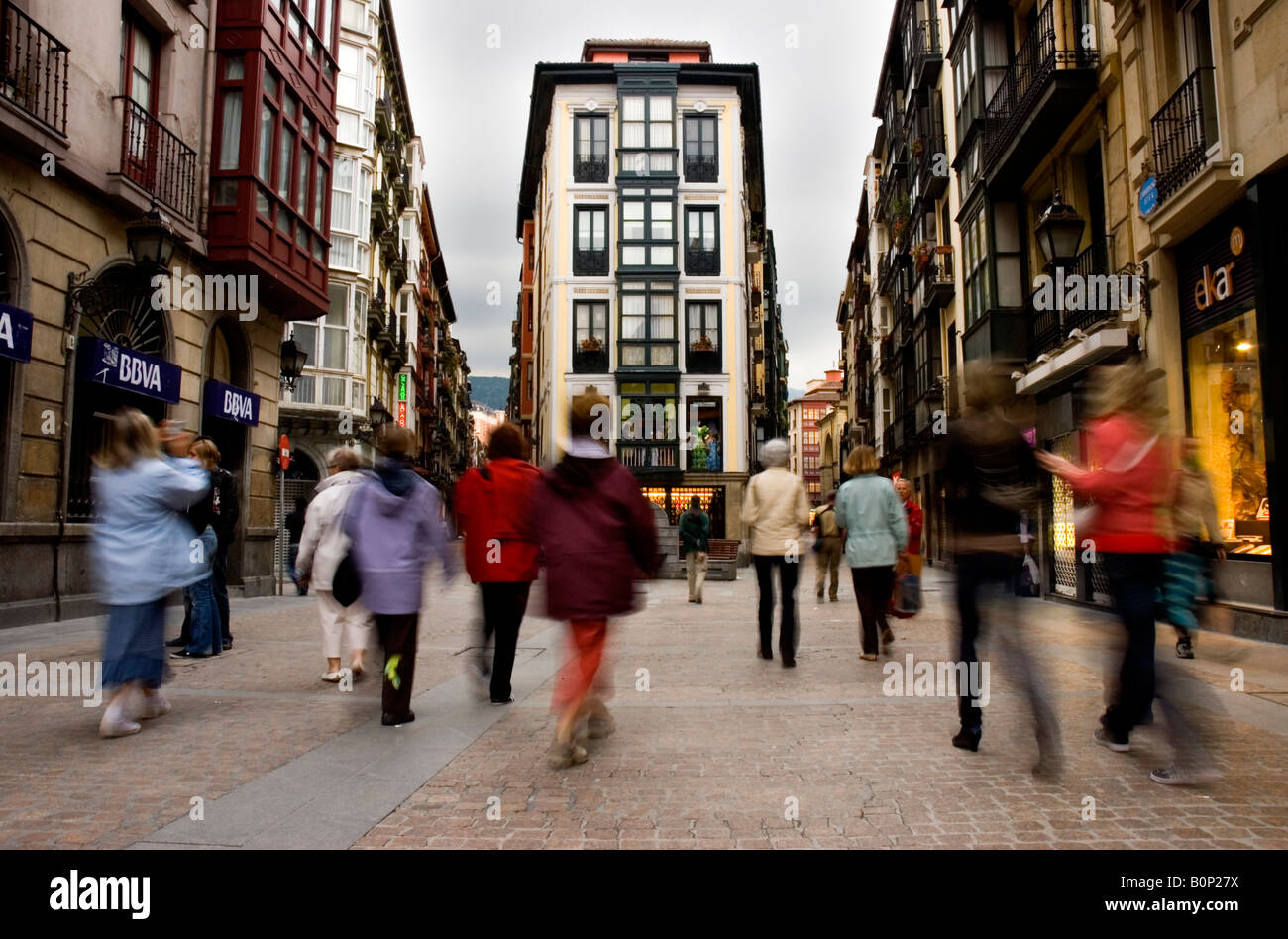 Bilbao city centre Stock Photo - Alamy