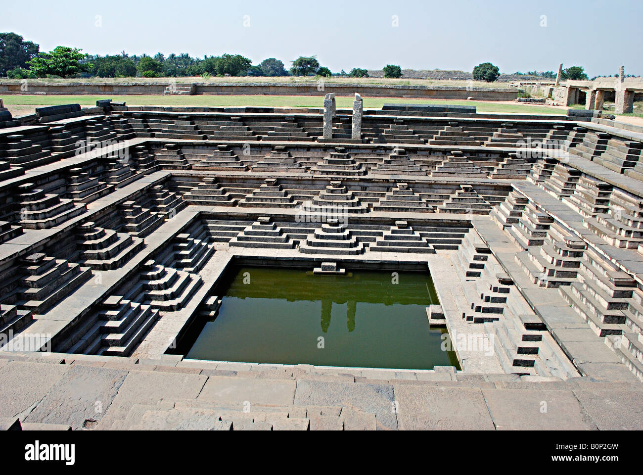 Stepped Tank, Stepwell or Pushkarni Hampi, Karnataka, India Stock Photo ...
