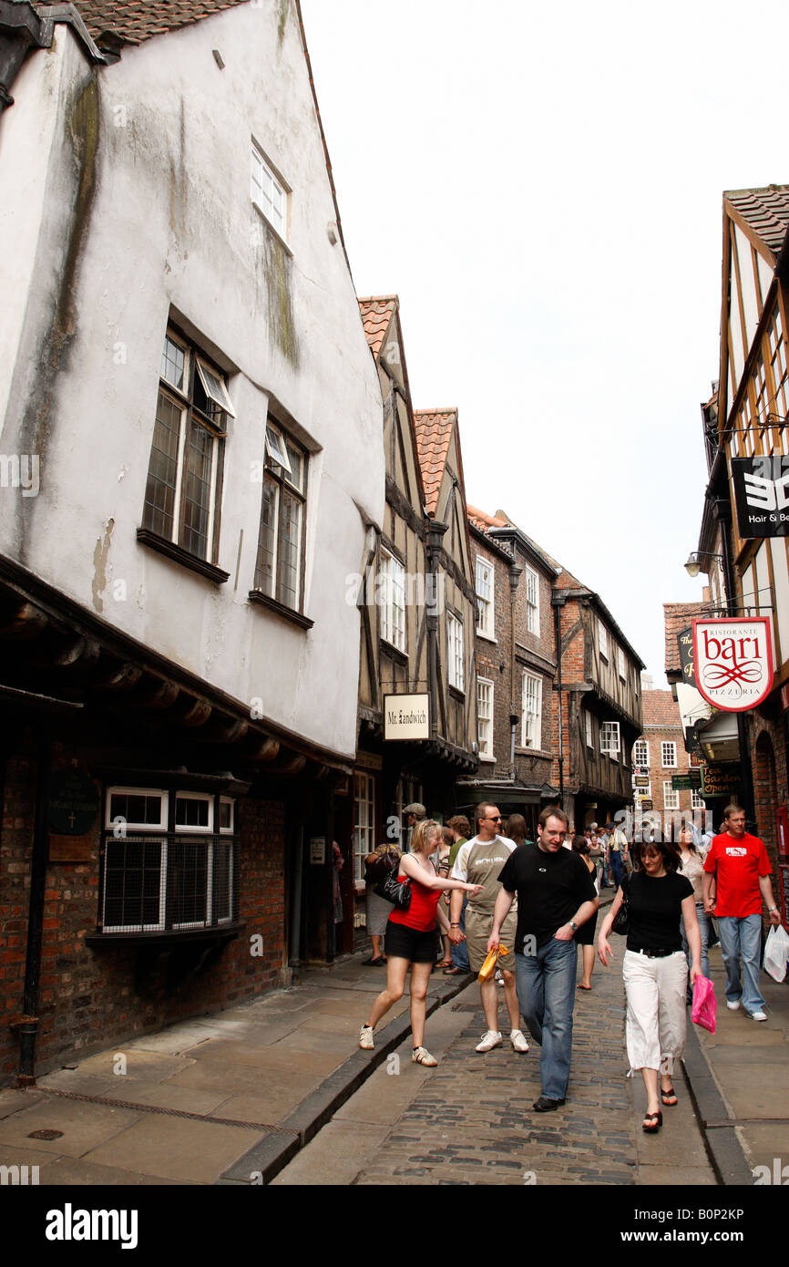 view down the shambles a medieval street york north yorkshire england ...