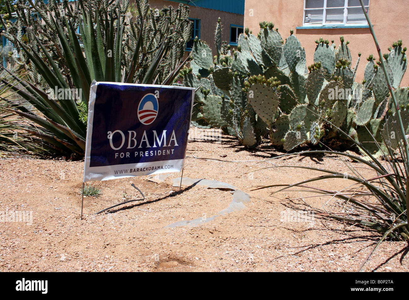 Barrack Obama for president sign outside of house in southwestern ...