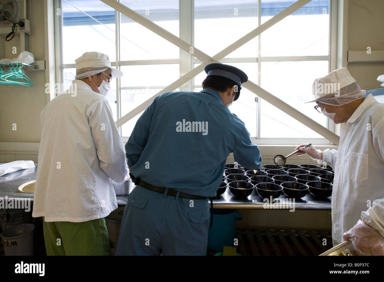Preparing inmates food, Onomichi prison, Japan Stock Photo - Alamy