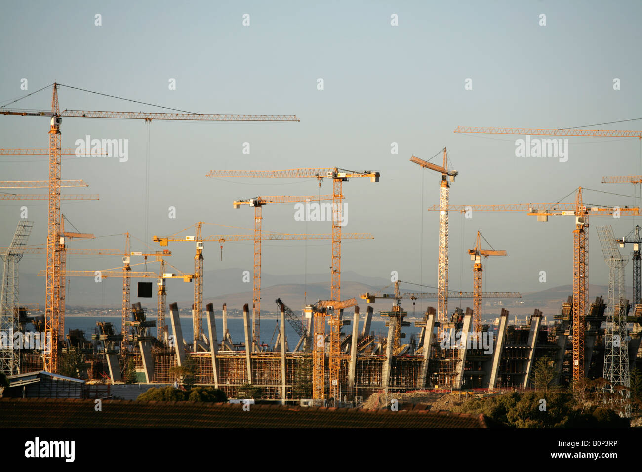 The Green Point stadium in Cape Town, South Africa, under construction ...