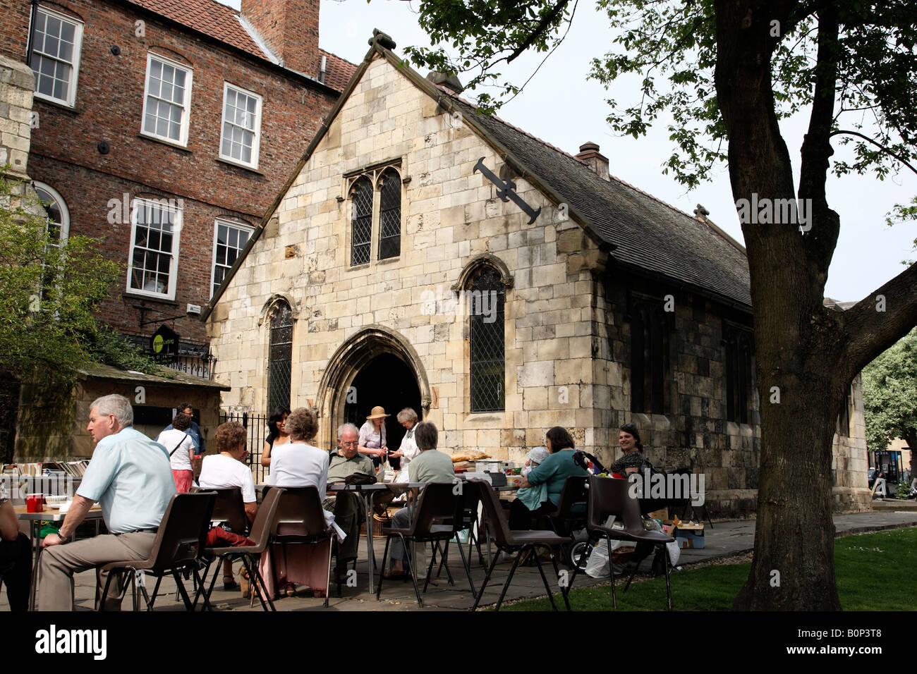 tea room at st crux parish hall which is at the junction of pavement ...