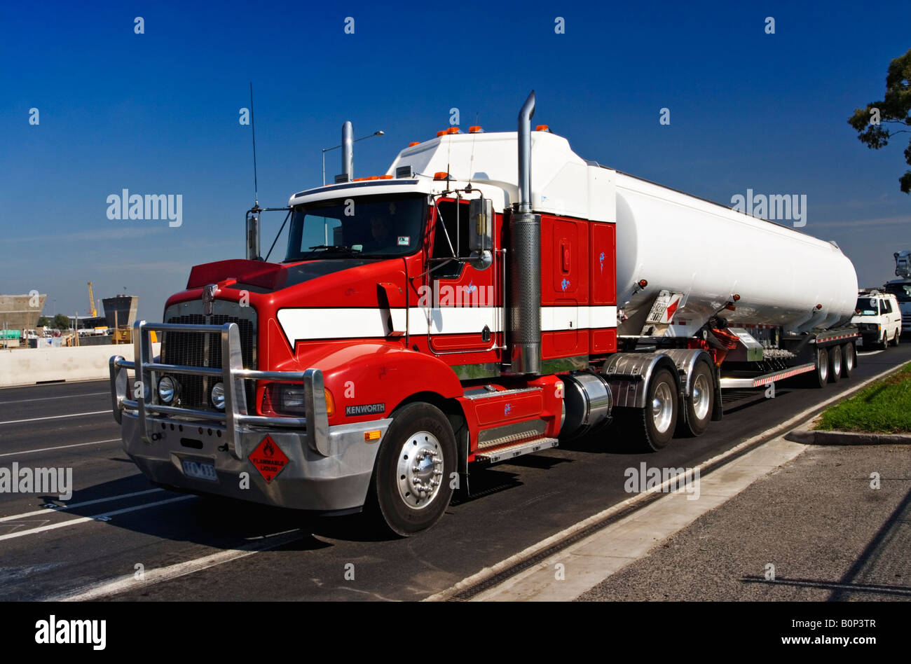 Transportation and Trucking / A Road Tanker transporting bulk Petroleum ...