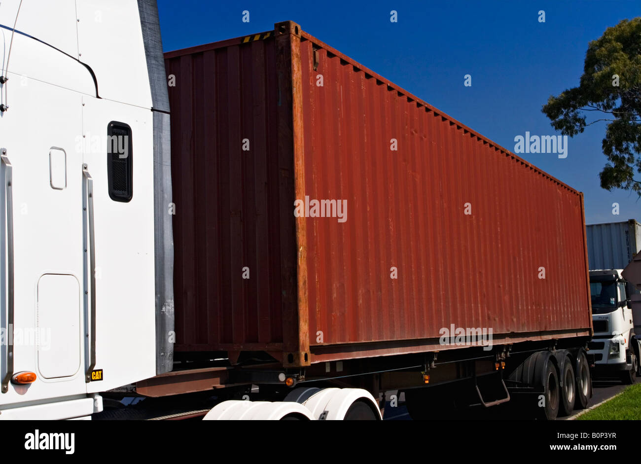 Container truck side view hi-res stock photography and images - Alamy
