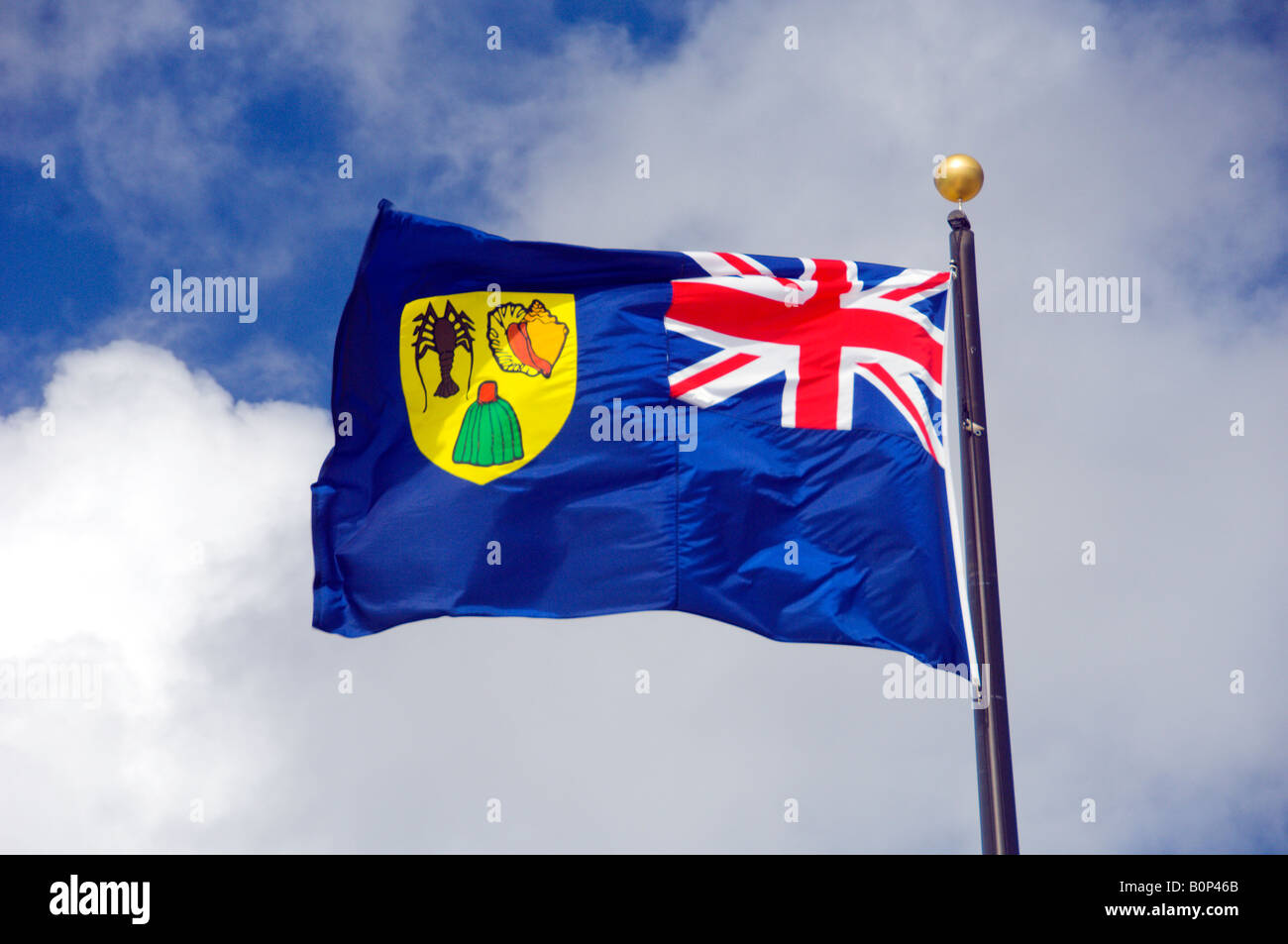 The National flag of the Turks and Caicos Islands British Overseas ...