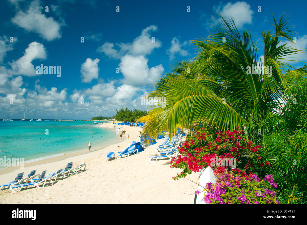 A tropical beach on Grand Turk Turks and Caicos Islands British ...