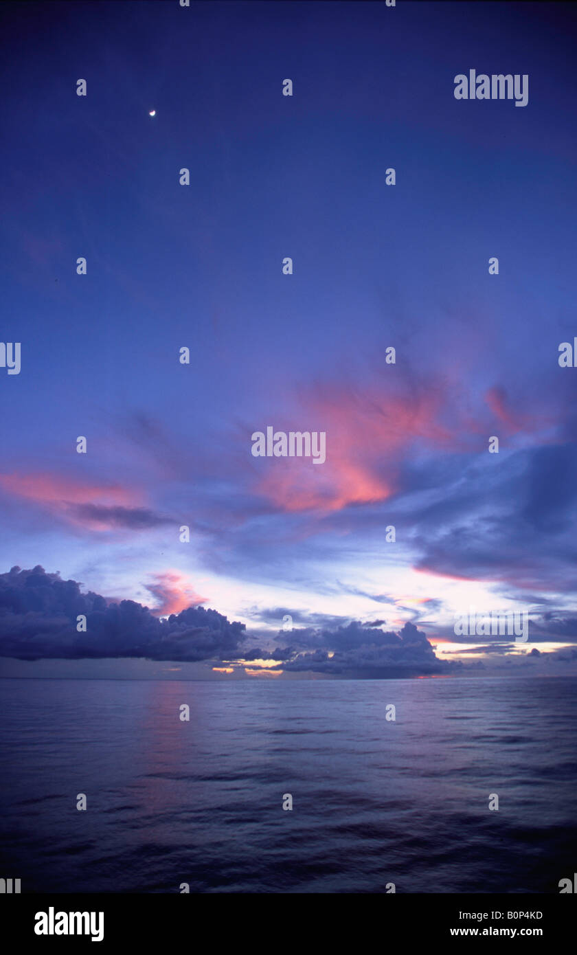 Sunset South Pacific Stock Photo - Alamy