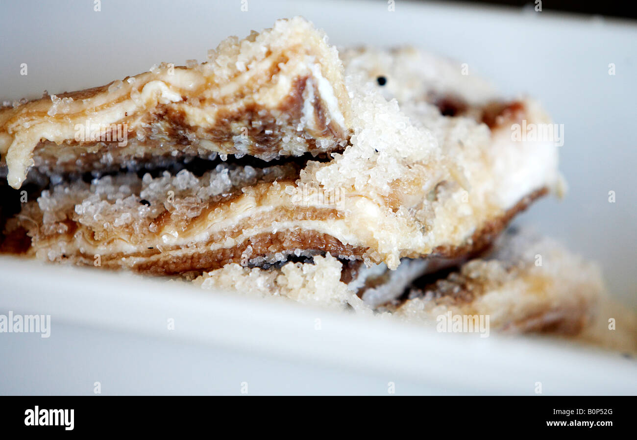 pork belly curing in salt cure mix to make bacon Stock Photo - Alamy