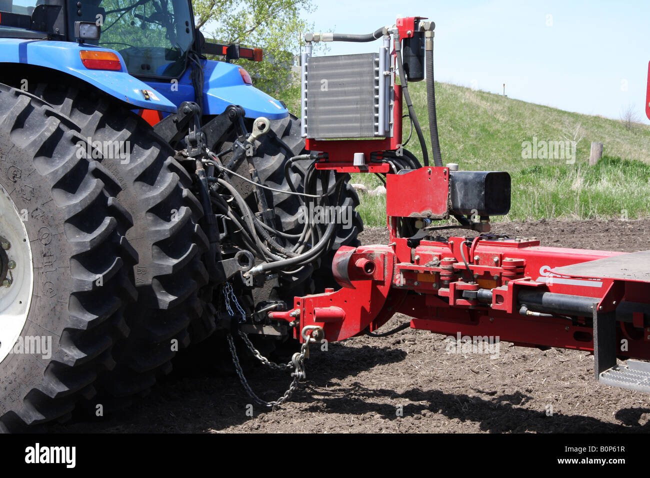 Close up of planter to tractor connection Stock Photo - Alamy