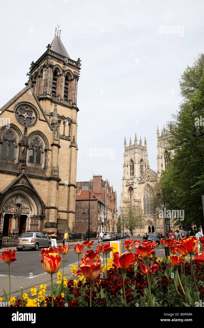 duncombe place, st wilfrids catholic church on the left and york ...