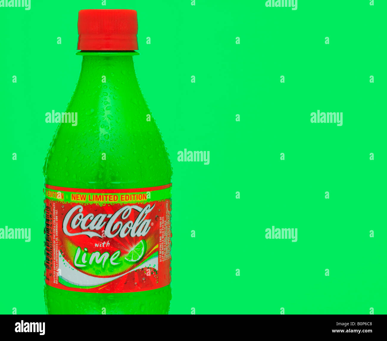 Bottle of Coca-Cola with Lime Limited Edition Stock Photo - Alamy