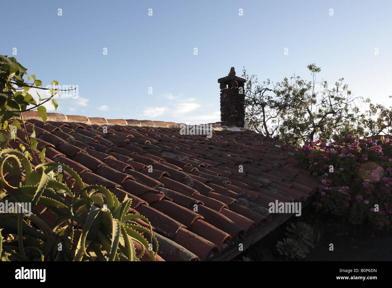 Tiled rooftops on the musuem of pottery Museo Alfarero, Arguayo ...