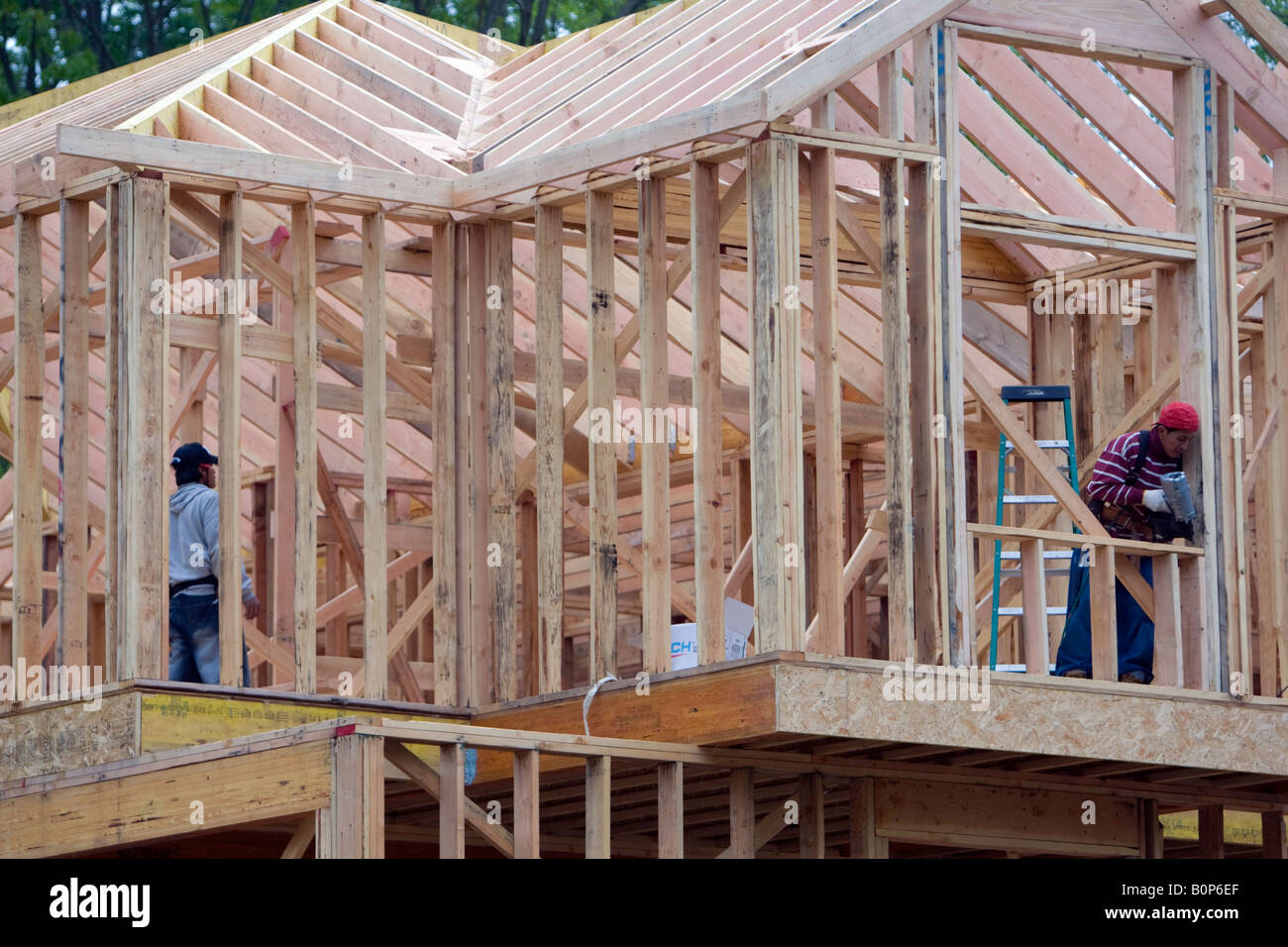Luxury home being built Stock Photo - Alamy