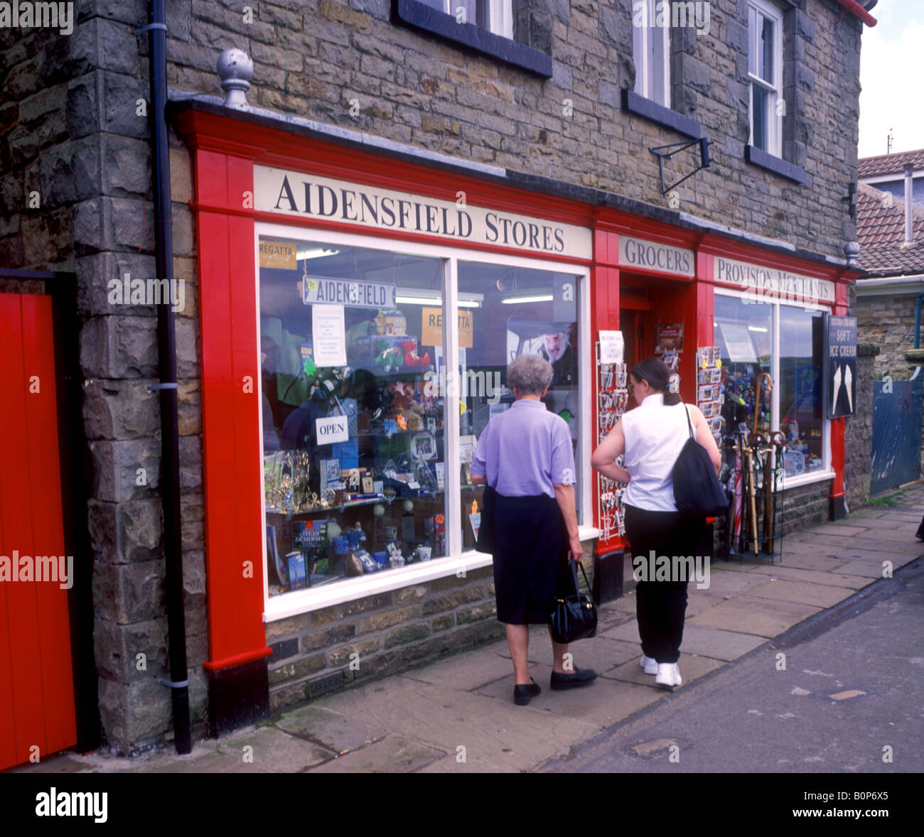 Goathland - Aidensfield Stores as used in the TV series Heartbeat Stock ...