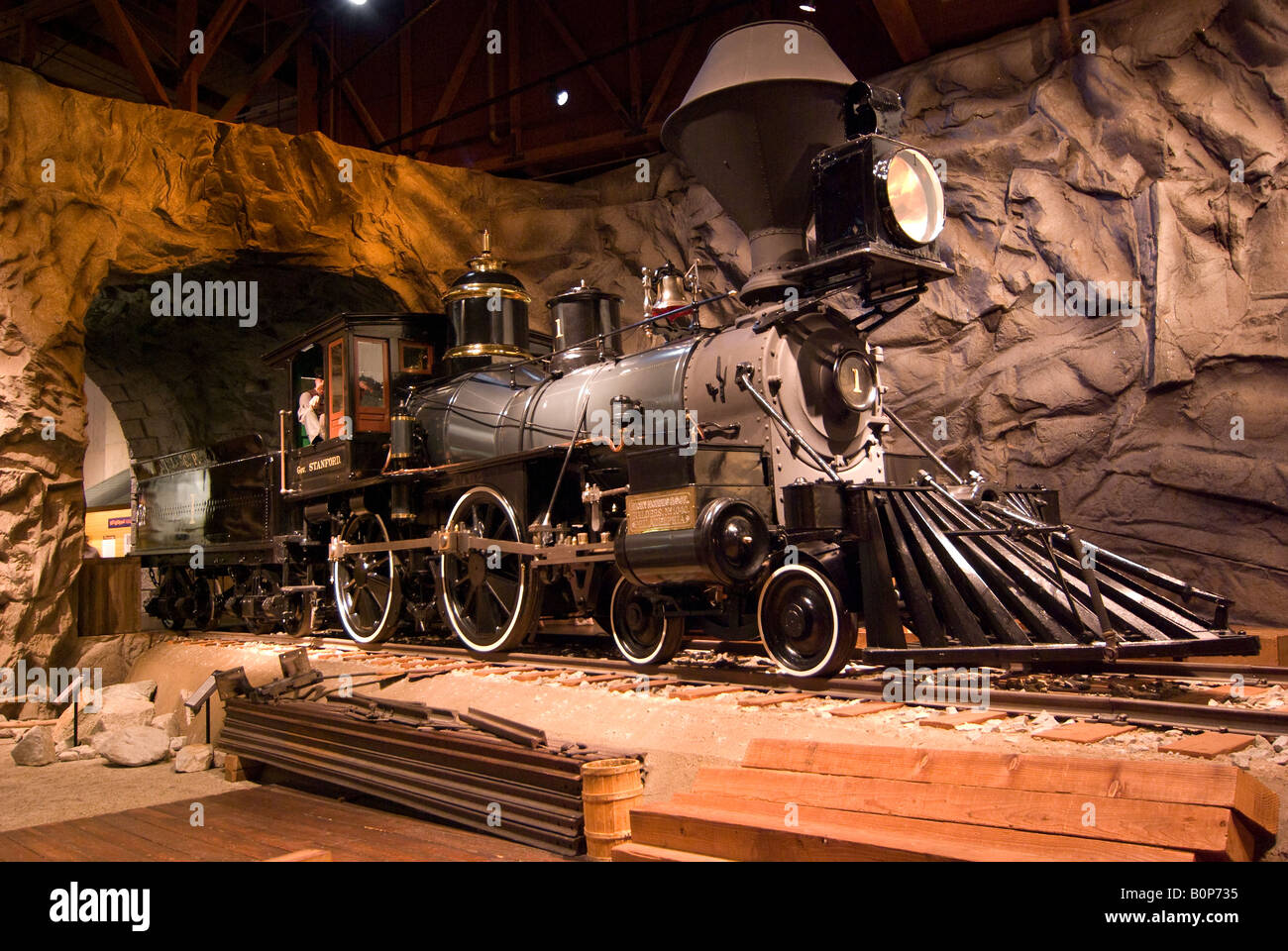 California State Railroad Museum, Sacramento. Central Pacific 4-4-0 ...